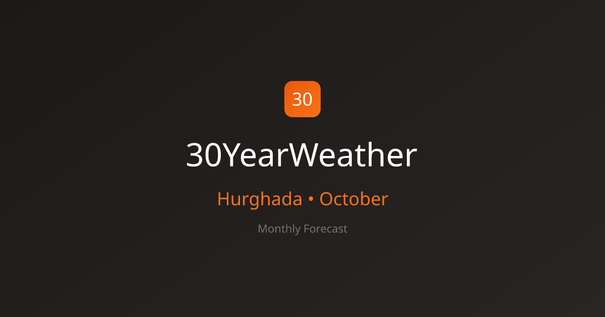 Hurghada Weather in October | 30-Year Forecast | 30YearWeather
