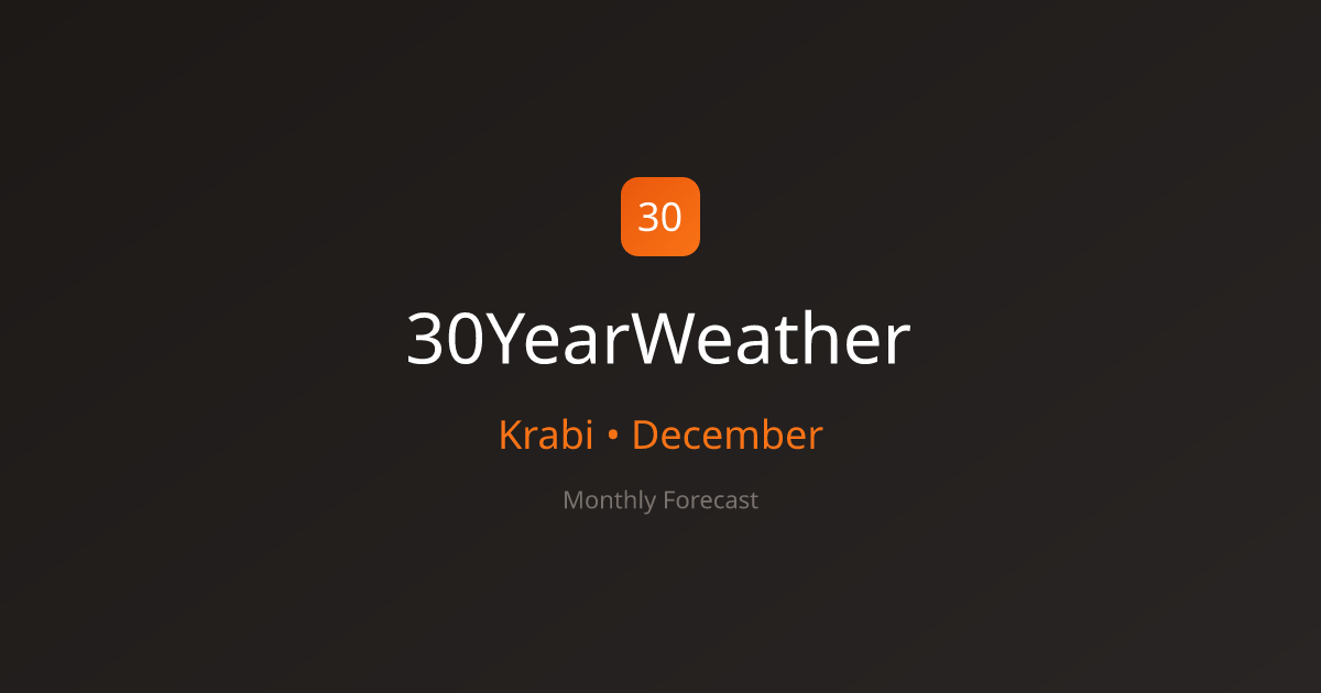 Krabi Weather in December | 30-Year Forecast | 30YearWeather